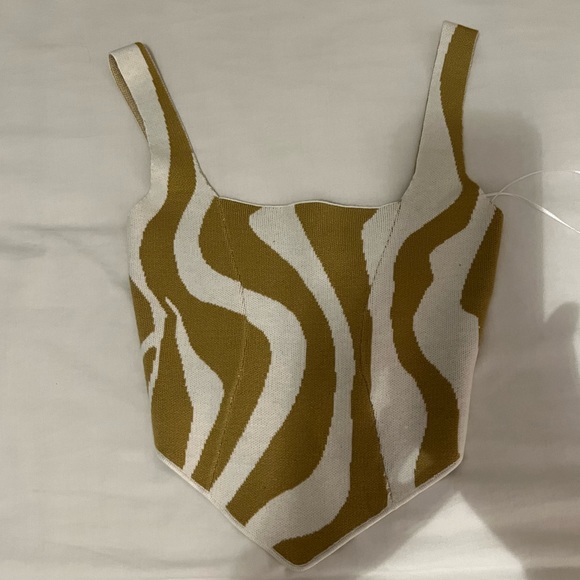 Pretty Garbage | Tops | Zebra Print Knit Crop Top | Poshmark